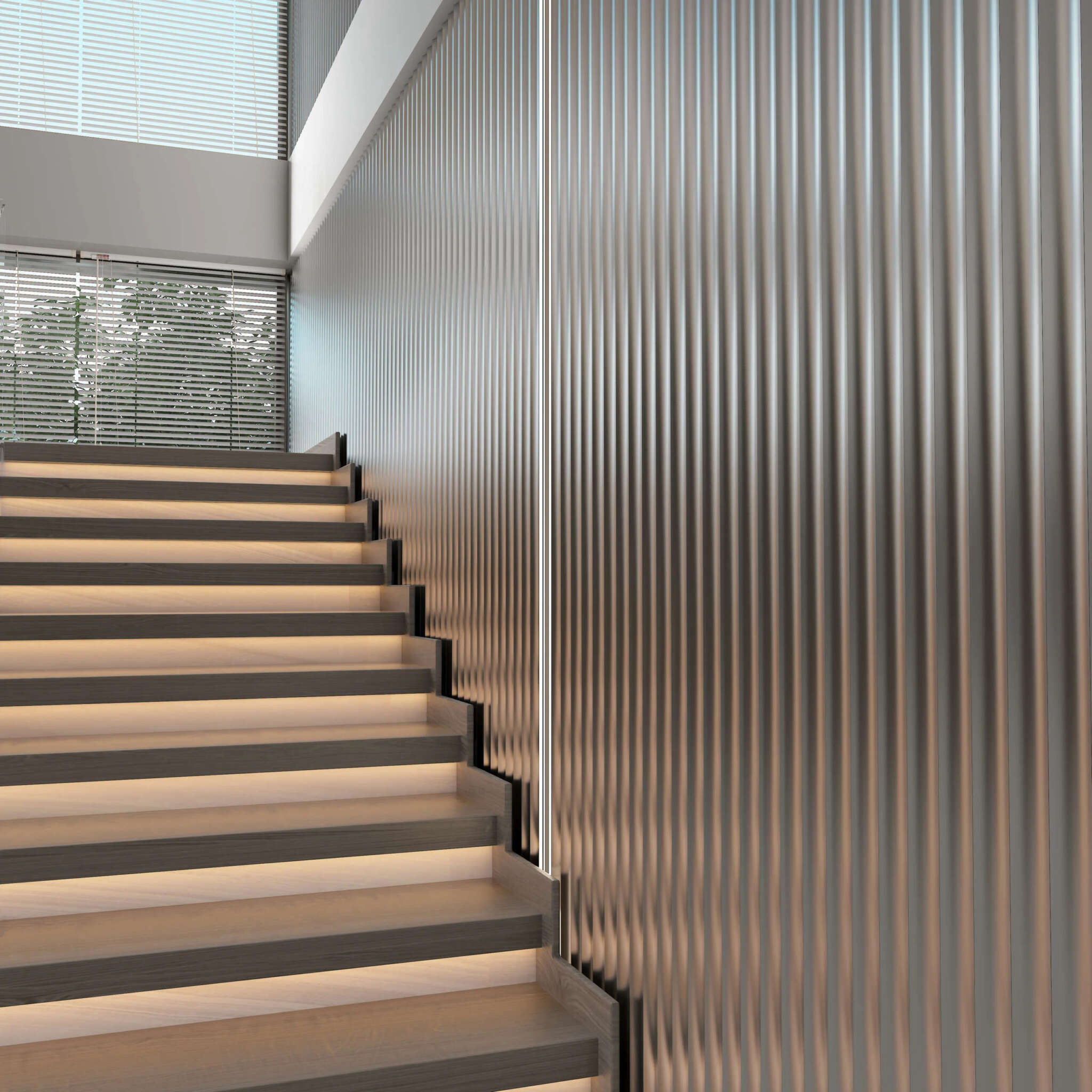 Metal wall cladding panels